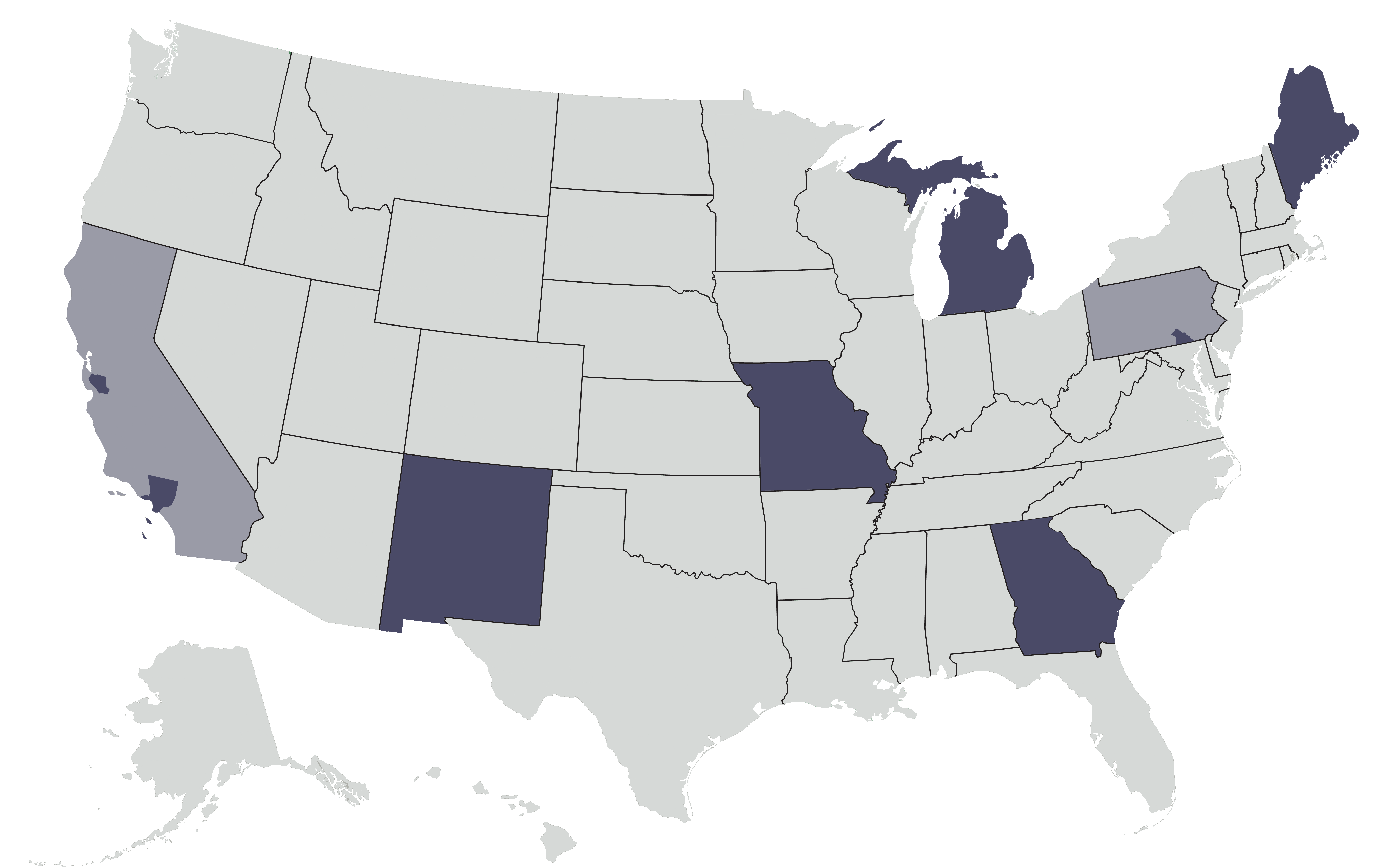 Institute map of jurisdictions.png | Quality Improvement Center for ...